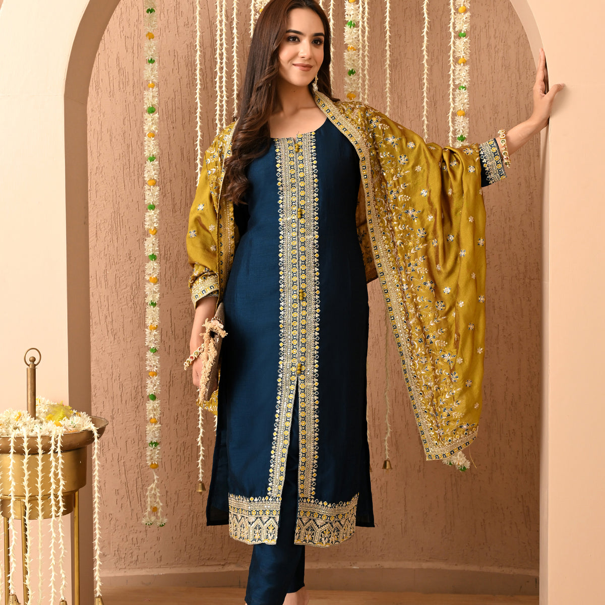 Classic Embroidered Heavy Suit – Simran Exclusive